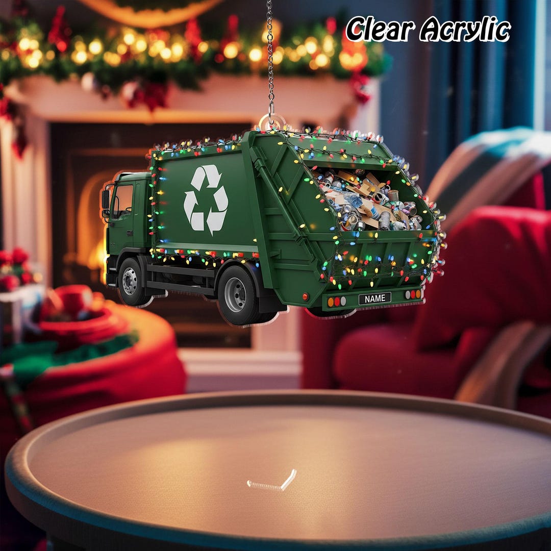 Custom Garbage Truck Christmas Ornament, Personalized Driver Gift ...