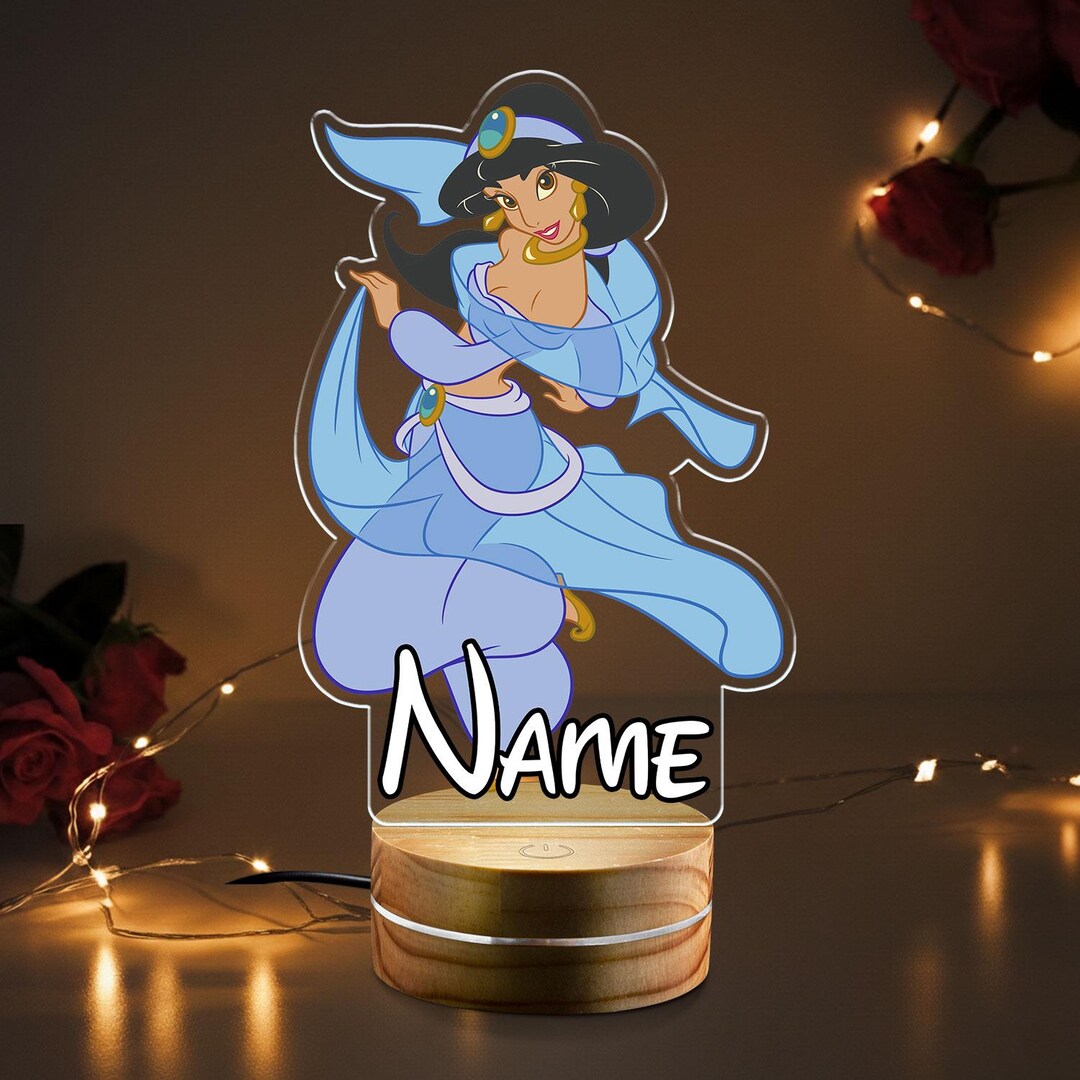 Aladdin Jasmine Princess Night Light, Disney Aladdin Movie Light ...