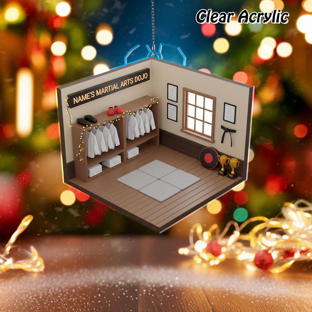 Personalized Martial Arts Dojo Corner Ornament, Custom Sensei Gift ...