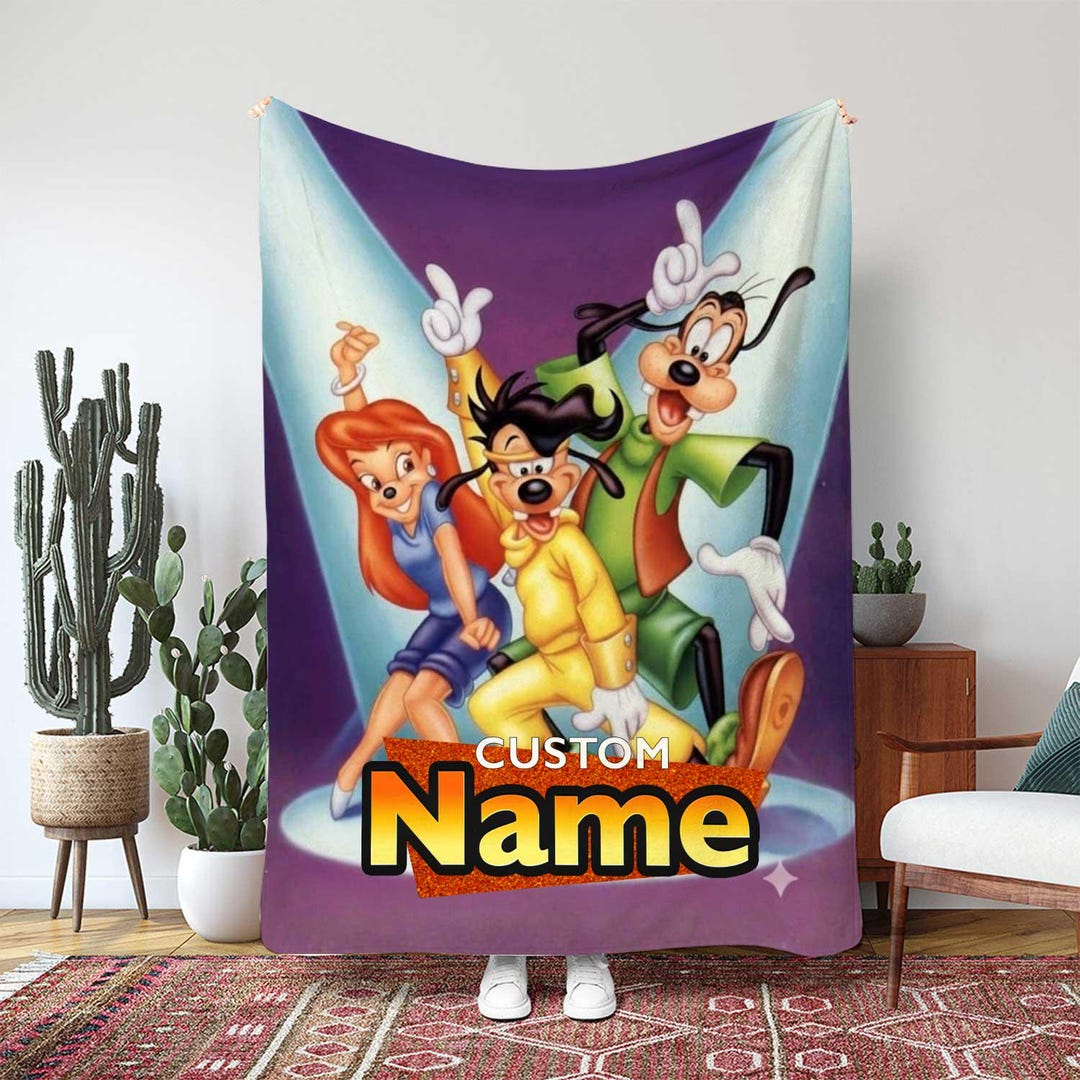 A Goofy Movie Blanket, Powerline Tour Scene Blanket, Goofy Max Road ...