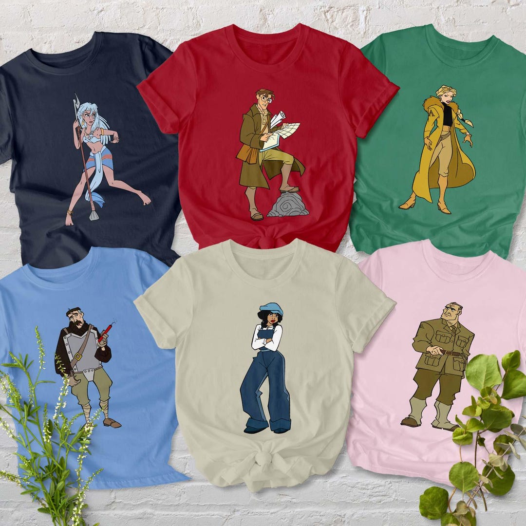 Disney Atlantis the Lost Empire Shirt, Kida Milo Thatch Commander ...