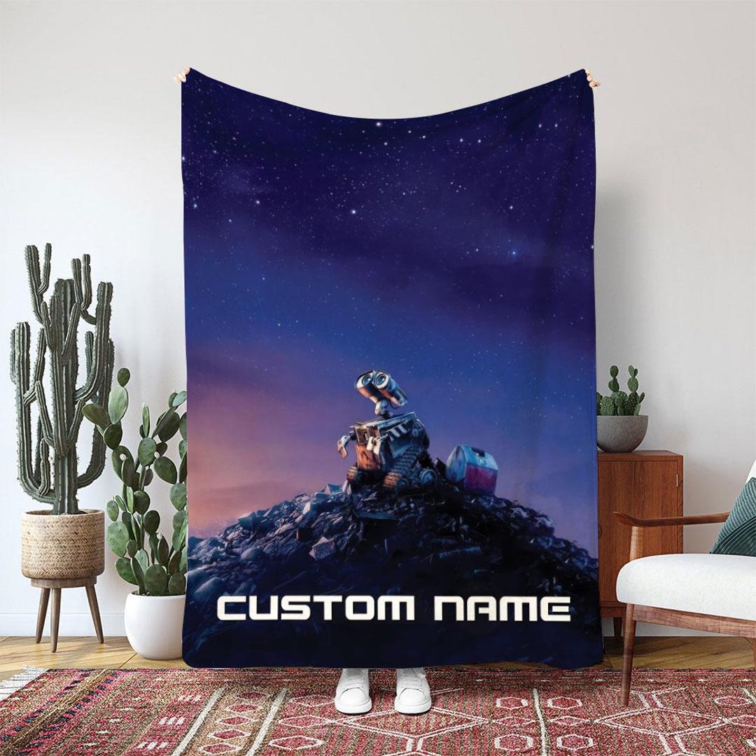 WALL E Disney Pixar Starry Sky Blanket, WALL E Trash Compactor Blanket ...