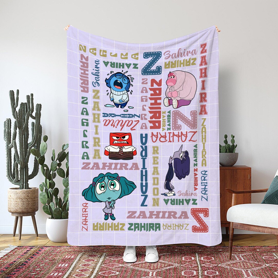 Disney Pixar Inside Out 2 Blanket, Anxiety Envy Ennui Embarrassment ...