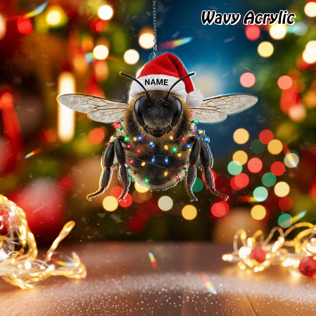 Personalized Carpenter Bee Christmas Ornament, Custom Beekeeper Gift ...