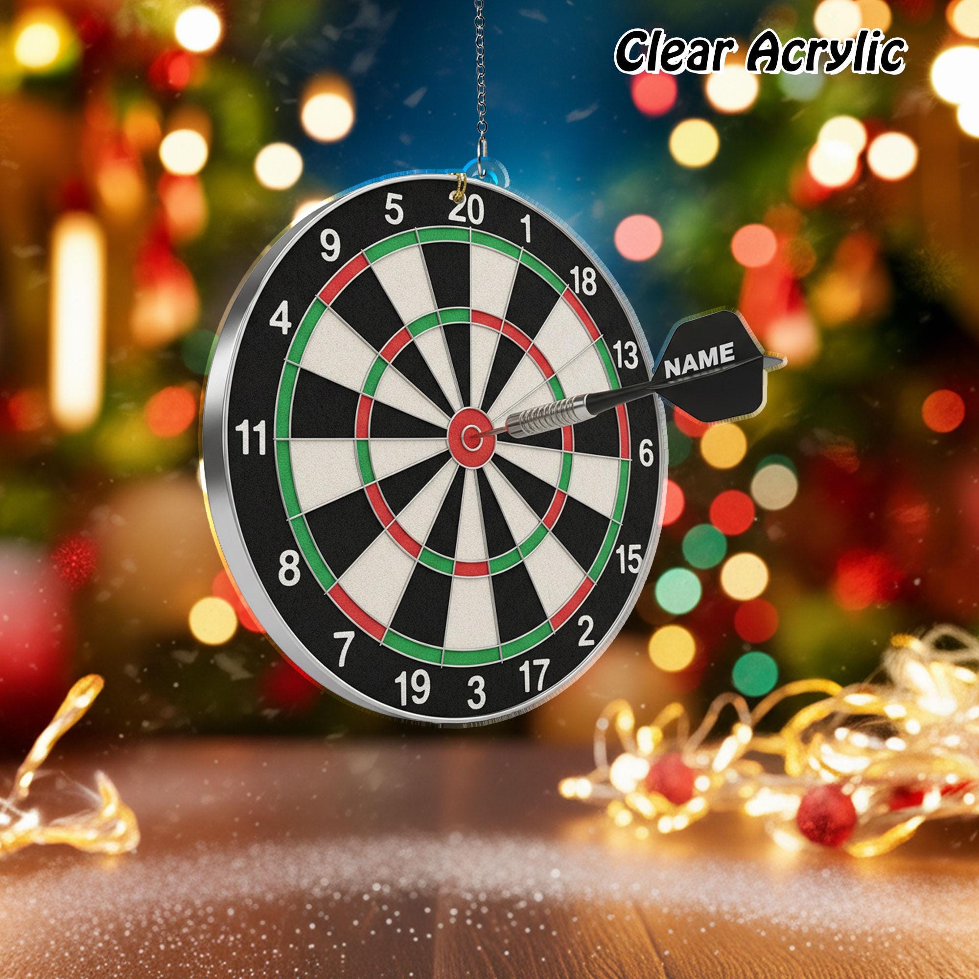 Personalized Dartboard Christmas Ornament, Custom Dart Player Gift ...