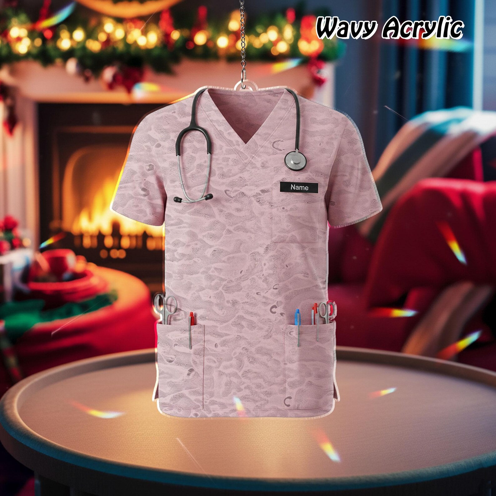Personalized Scrubs With Tools Ornament, Custom Doctor Gift, Medical ...