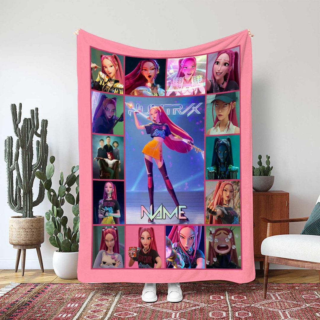 Mira Cute Idol Pop Star Blanket, Animated Girl Character Throw Blanket ...