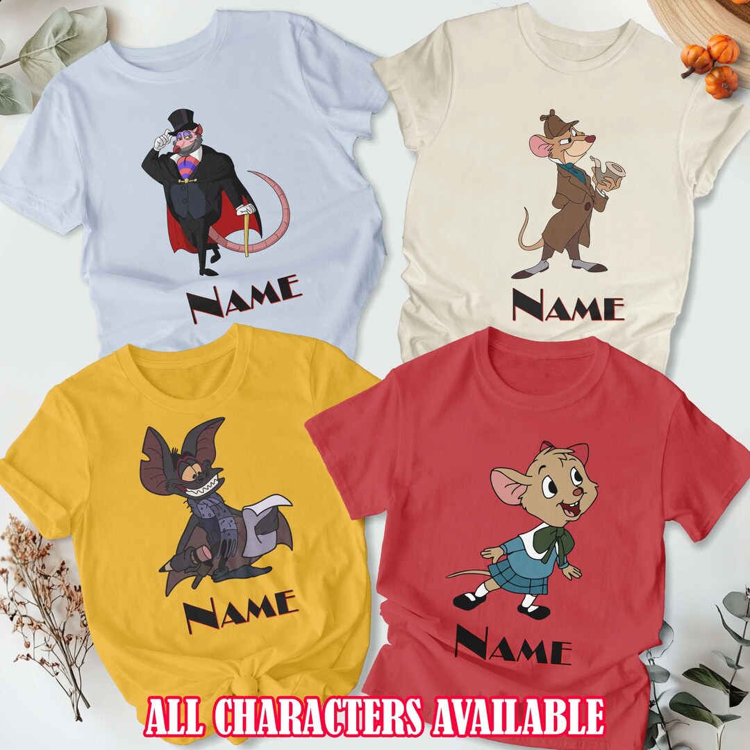 The Great Mouse Detective Character Matching Shirt, Basil Dawson Olivia ...