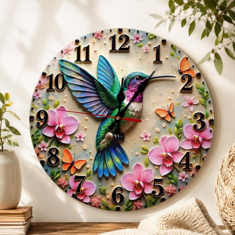 Silent Bird Wall Clock - Etsy