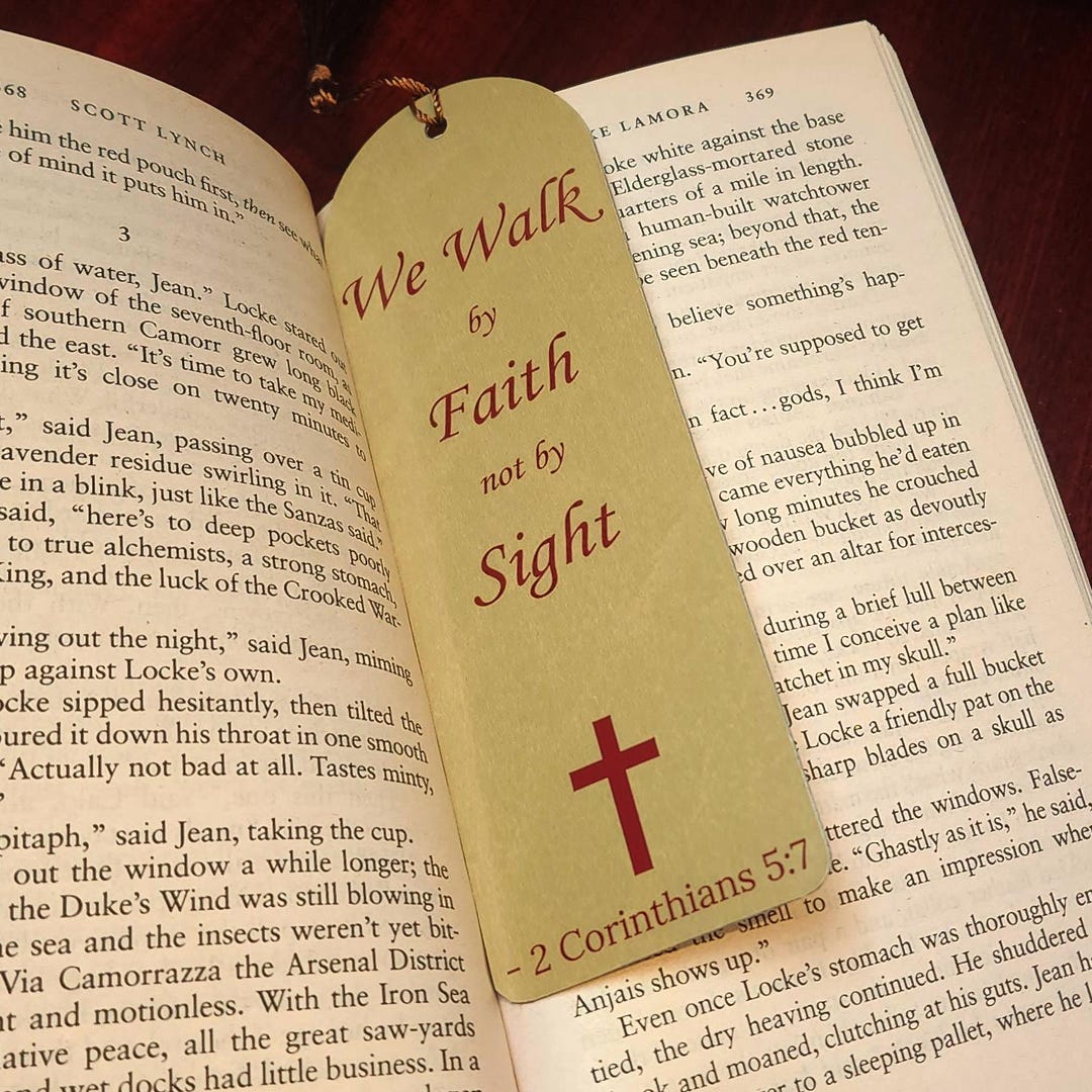 2 Corinthians 5:7 Bookmark - Faith-based Page Marker for Book Lovers - Etsy
