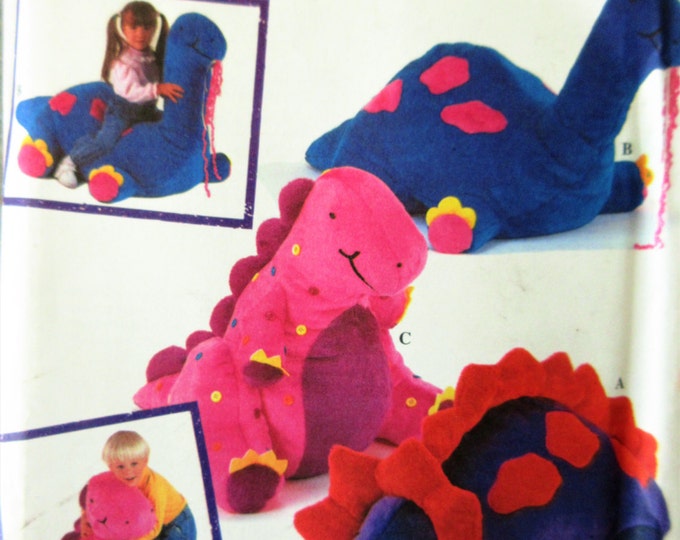 Vintage Simplicity 8791 Sewing Pattern, Dinosaur Pillow, Large Dinosaur ...