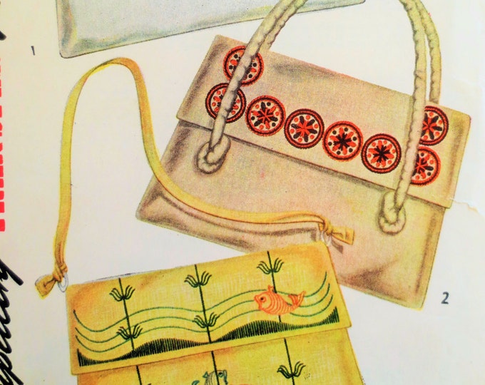 Vintage Simplicity 7374 Sewing Pattern Purse Pattern 1940s - Etsy
