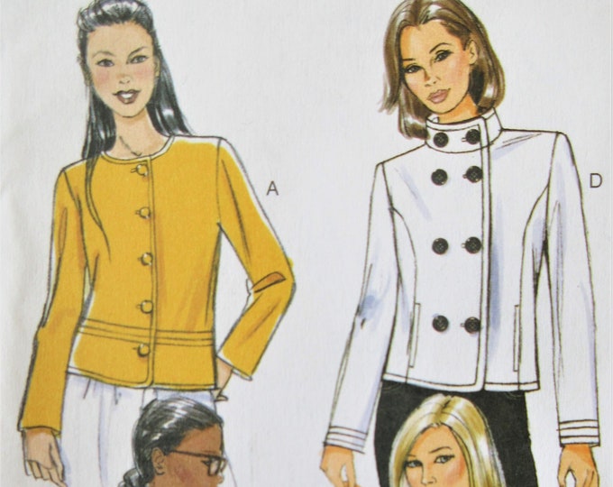 Butterick 5927 Sewing Pattern, Jacket Pattern, Mandarin Collar Jacket ...