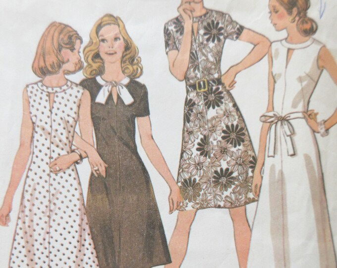 Vintage Mccall's 3608 Sewing Pattern, 1970s Dress Pattern, A Line Dress ...