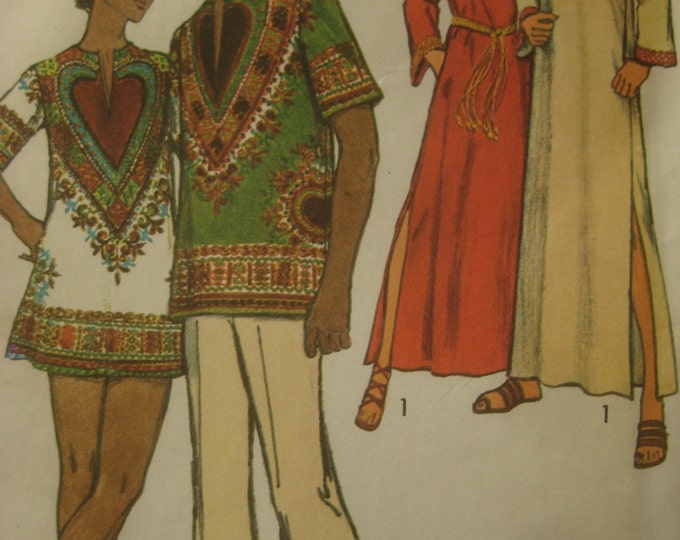 Vintage Simplicity 5043 Sewing Pattern, 1970s Dashiki Pattern, Women's ...