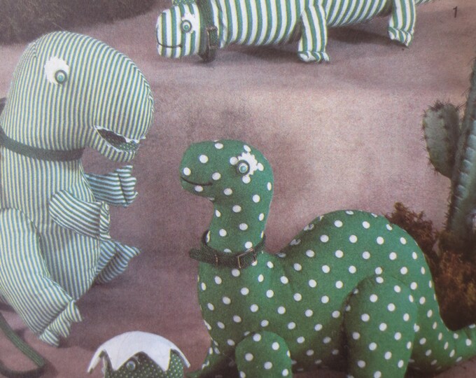 Vintage Simplicity 8378 Sewing Pattern Stuffed Dinosaurs - Etsy