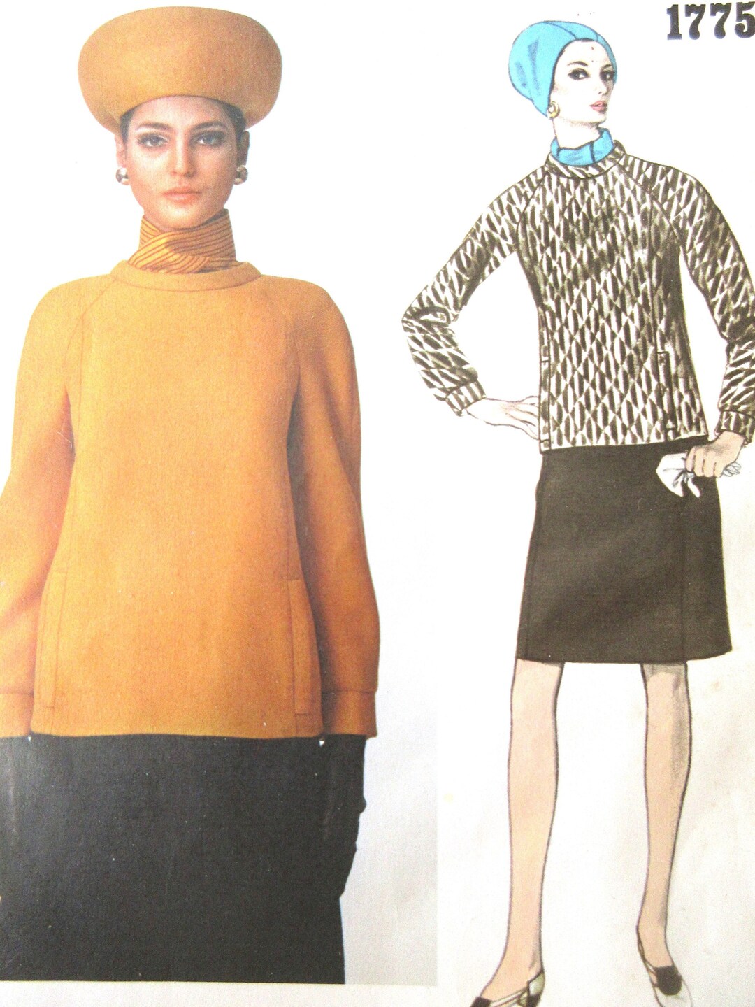 Vintage Vogue 1775 Sewing Pattern 1960s Dress and Top - Etsy