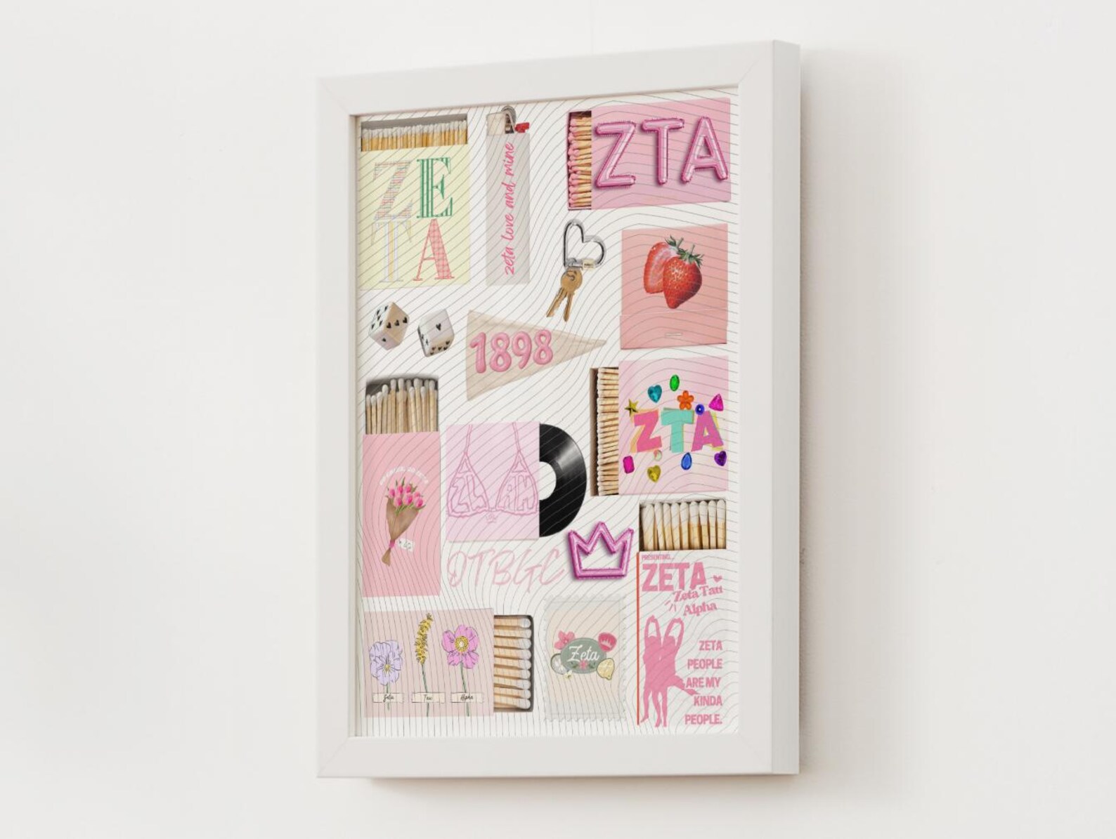 Zeta Tau Alpha Matchbox Poster – Retro Sorority Wall Art, Digital ...