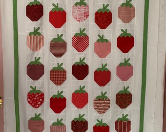 Strawberry Social Quilt Pattern - Etsy