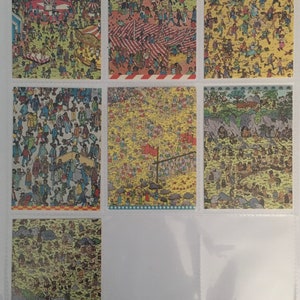 Where's Waldo, Trading Cards, First Edition, 1991, 7 Cards, by Mattel ...