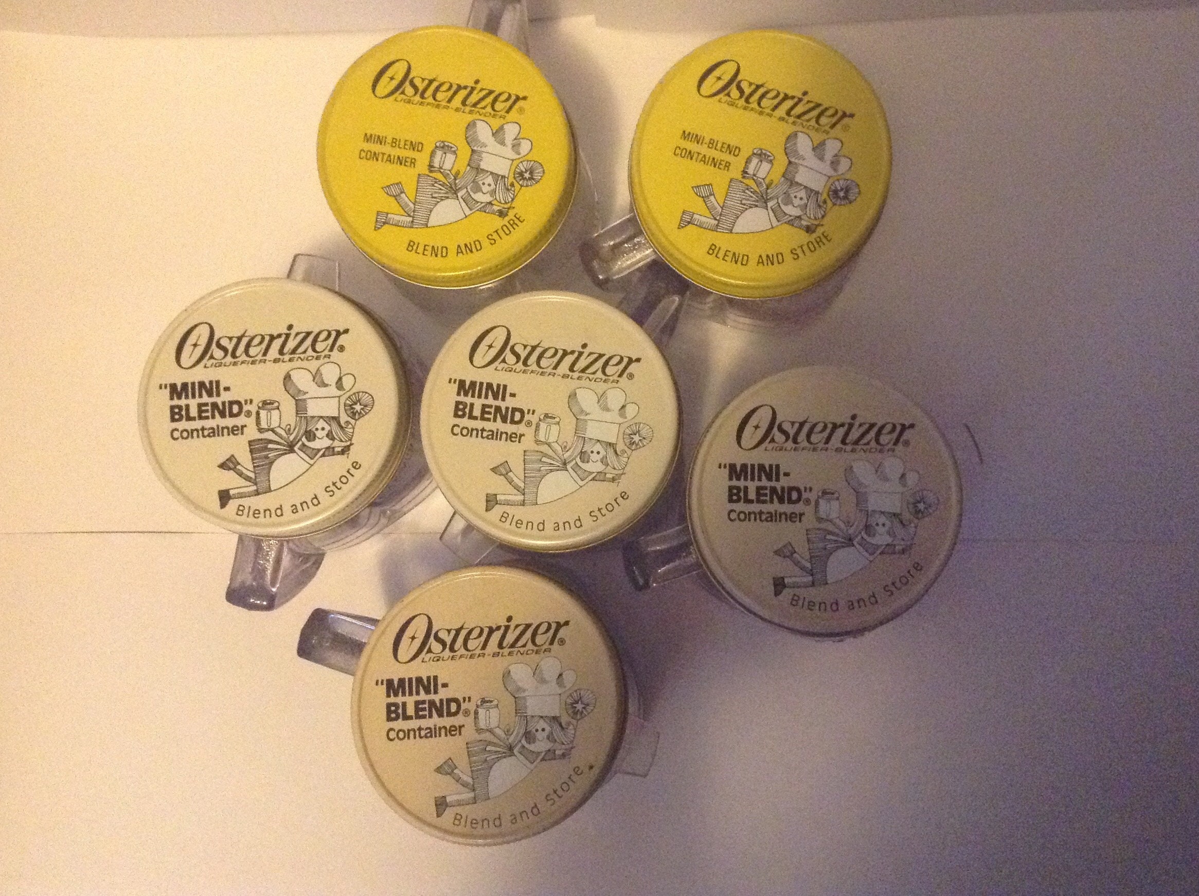 Vintage Osterizer, Mini-blend Containers, Blend and Store, Set of 6 ...