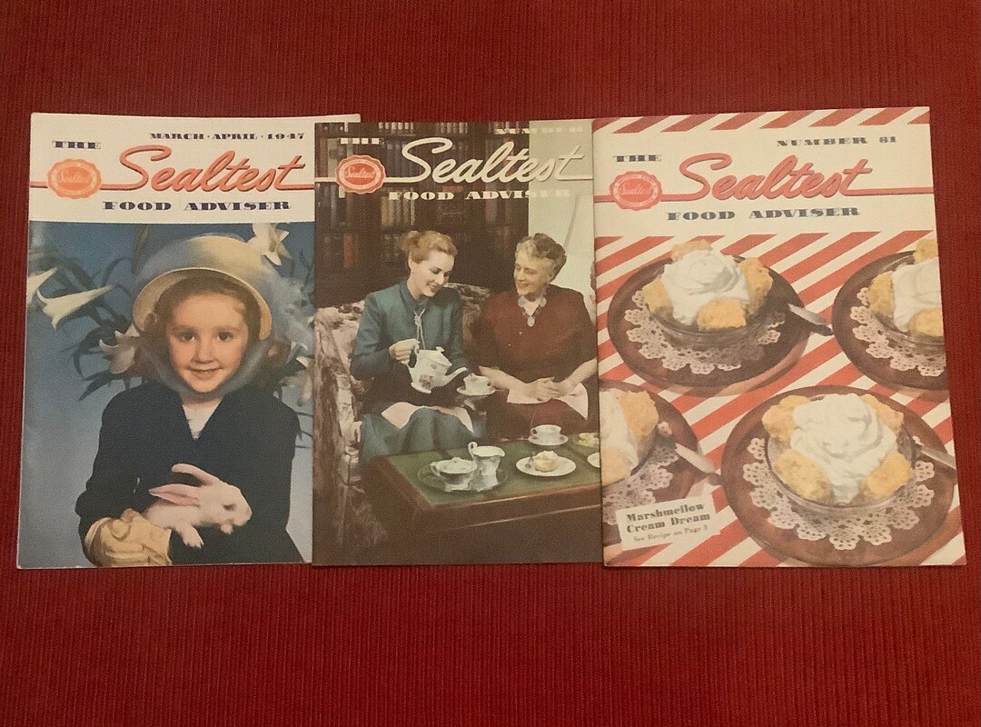 Vintage SEALTEST Food Adviser, Recipe Books, Cookbooks, 3 Books, 1947 ...