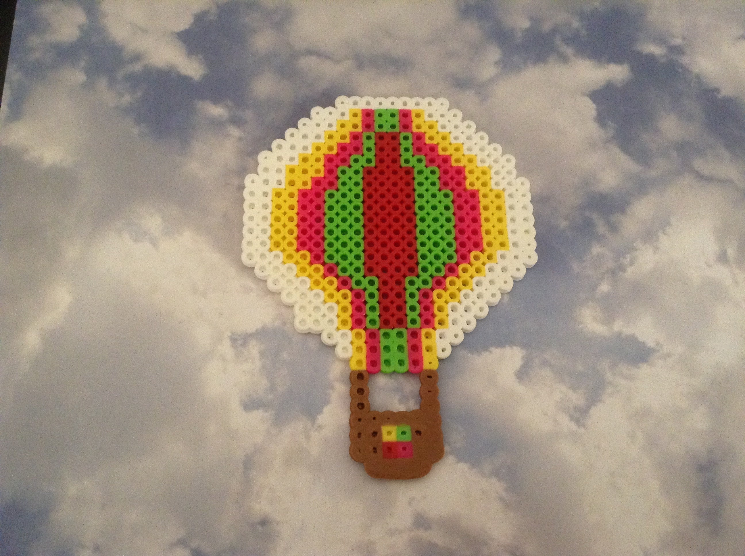 Hot Air Balloon, Perler Beads, Melty Beads, Balloon Fiesta, Albuquerque ...
