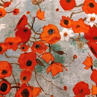 Abstract Poppy Paintings Pattern 7 Quilting Cotton Fabric - Etsy