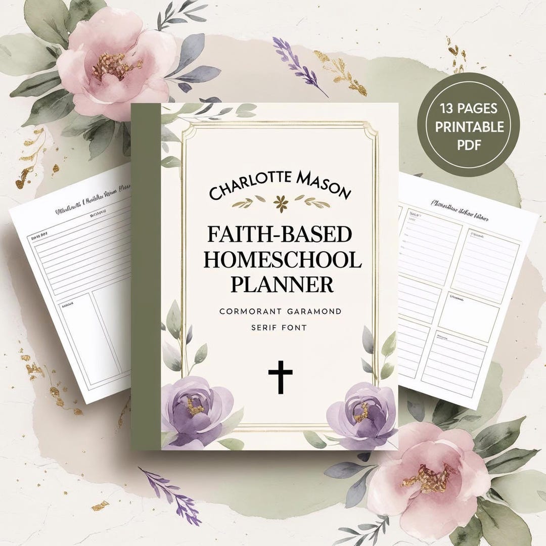 Charlotte Mason Homeschool Planner | Christian, Printable & Fillable ...