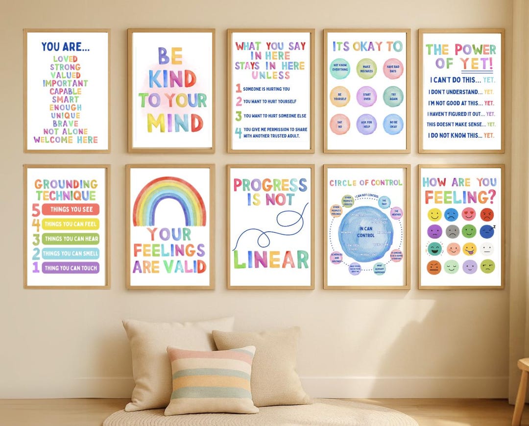 Counseling Office Posters – Printable SEL Wall Art for Calm Corners ...