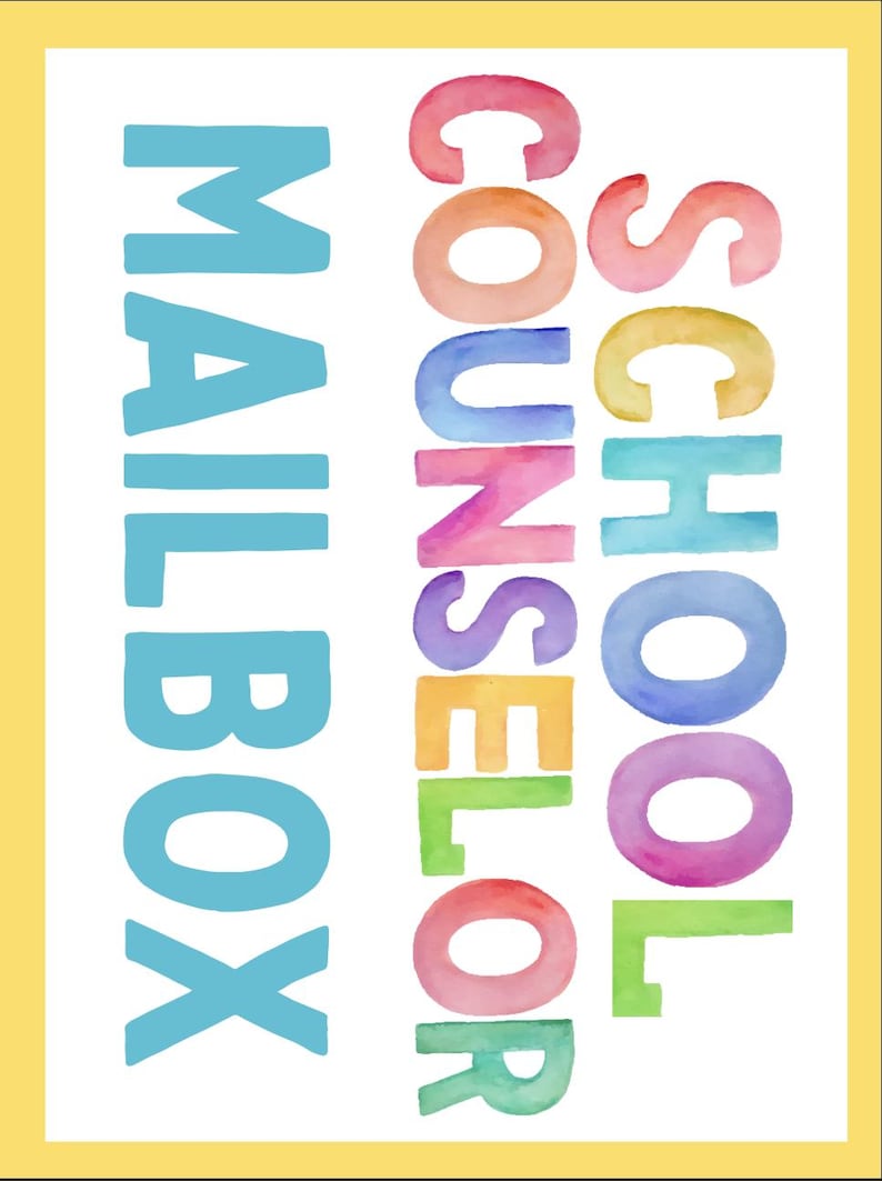 School Counselor Mailbox & Door Sign – “where is the Counselor ...