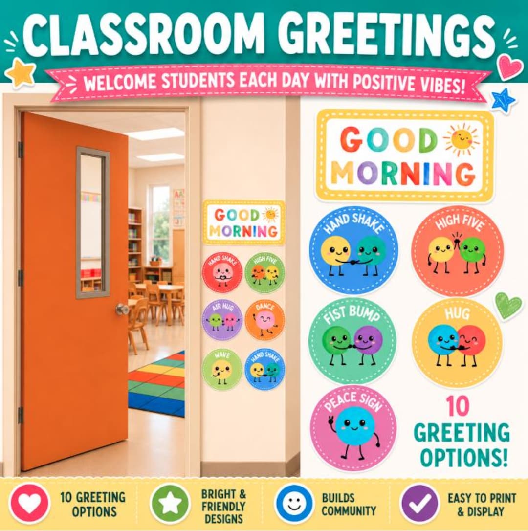 Printable Morning Greeting Posters for Classroom – Positive SEL Check ...