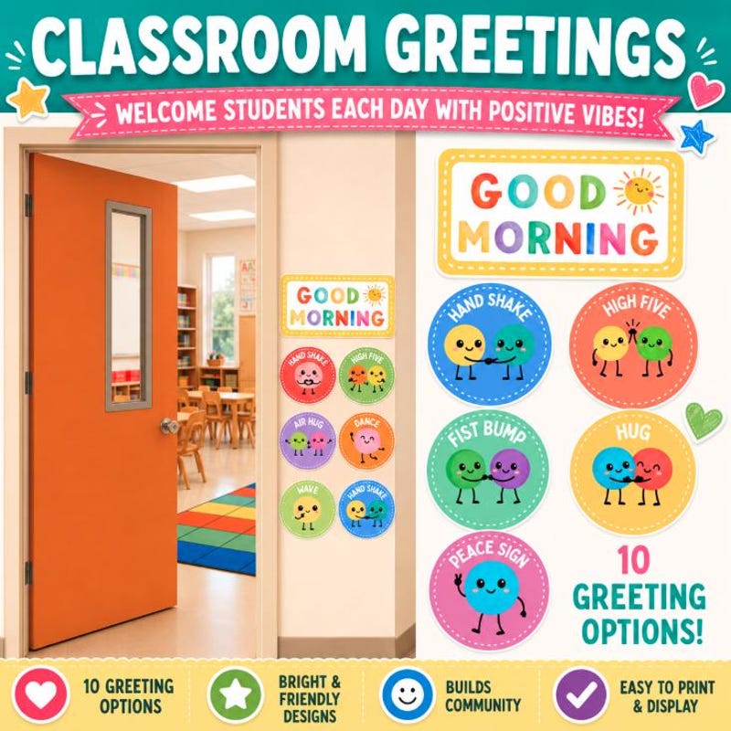 Greetings Chart Classroom - Etsy