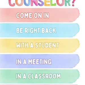 School Counselor Mailbox & Door Sign – “where is the Counselor ...