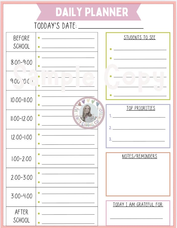 School Counselor Planner 2025-2026 Printable PDF Daily Weekly Monthly ...