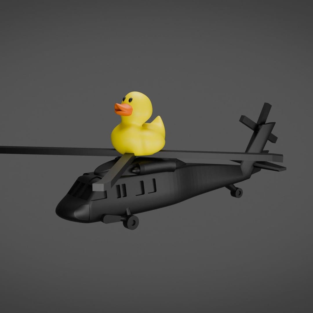 Duck on a Helicopter: Jeep Decoration, PETG Plastic - Etsy