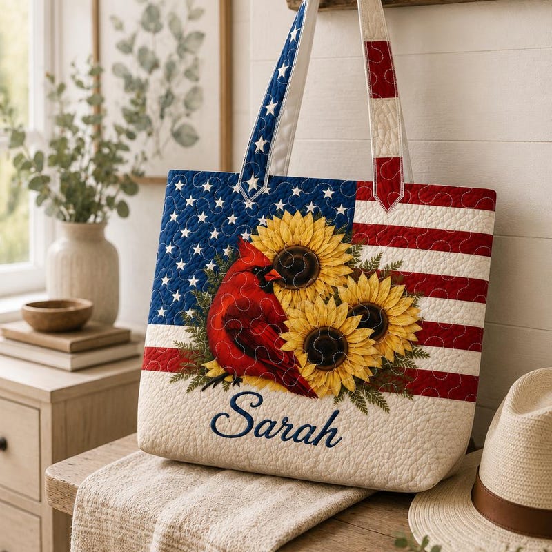 Cardinal Tote Bag Quilted - Etsy