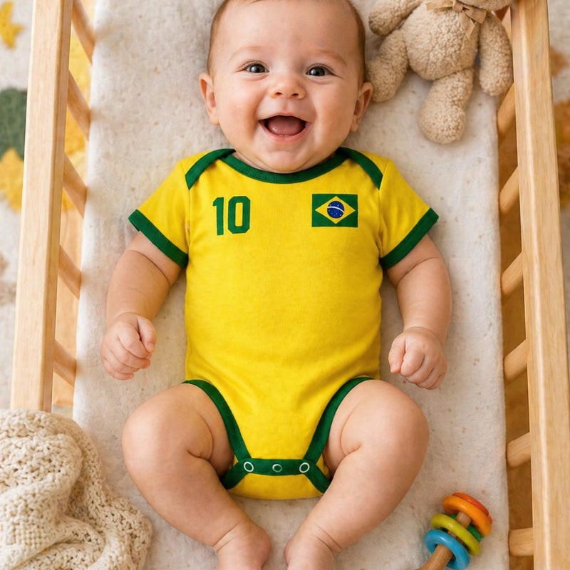Baby Onesie Brazil Jersey - Etsy