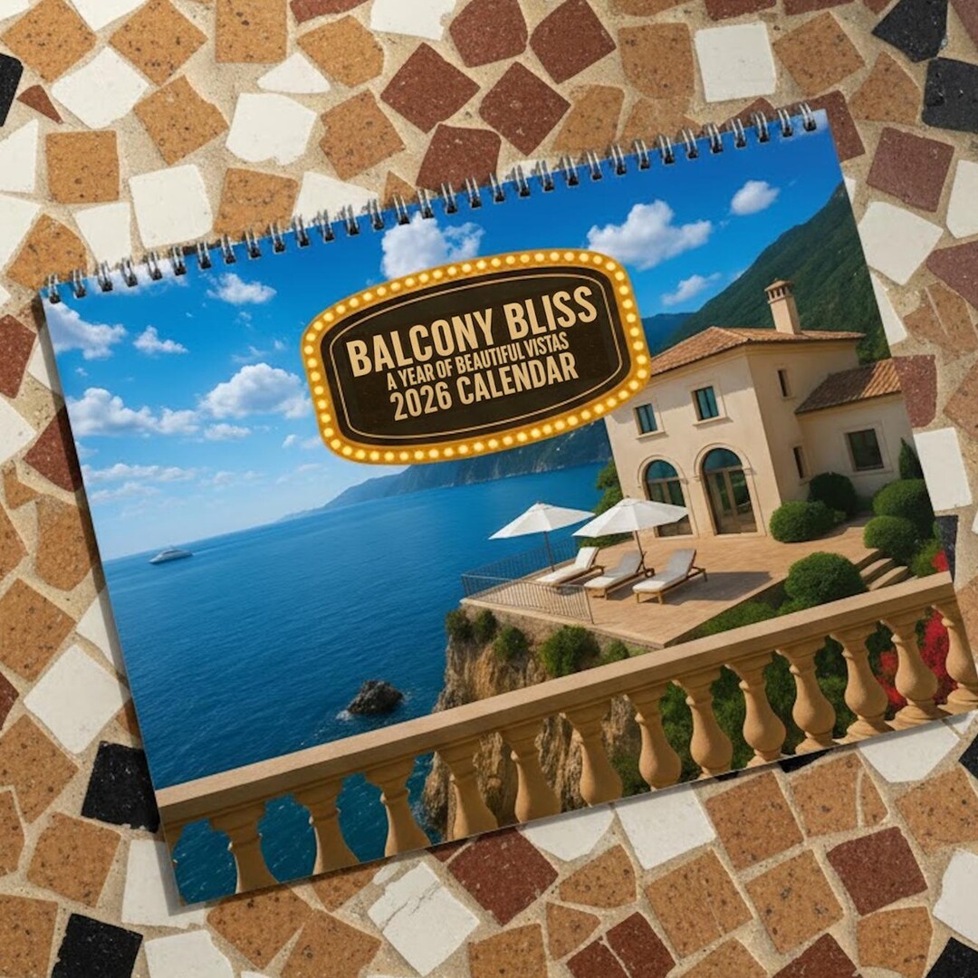 2026 Balcony Bliss Calendar - Beautiful Views From Balconies, Holidays ...