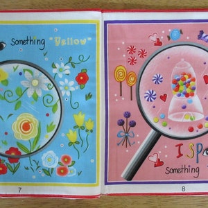 Fabric Soft Book - I Spy Colors - Etsy