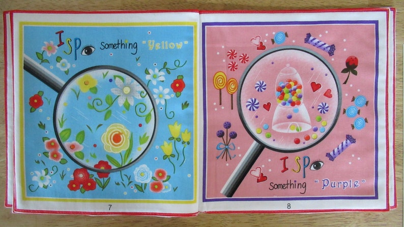 Fabric Soft Book I Spy Colors | Etsy