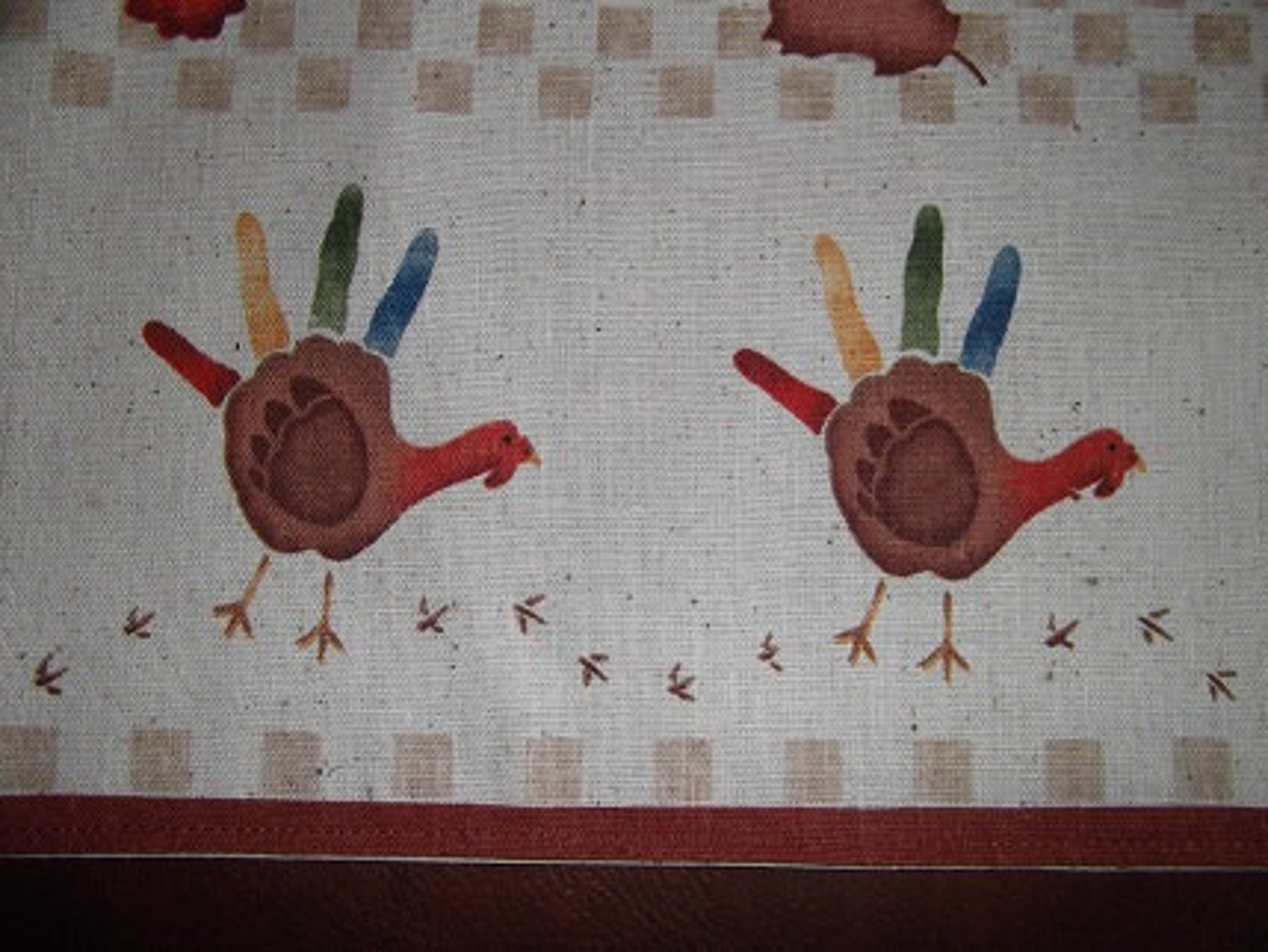 Thanksgiving Table Runner - Handprint Turkeys - Etsy
