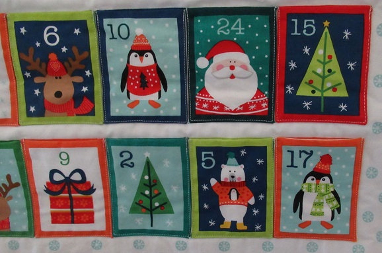 Christmas Advent Calendar W/painted Rod Ready to Hang Cute - Etsy