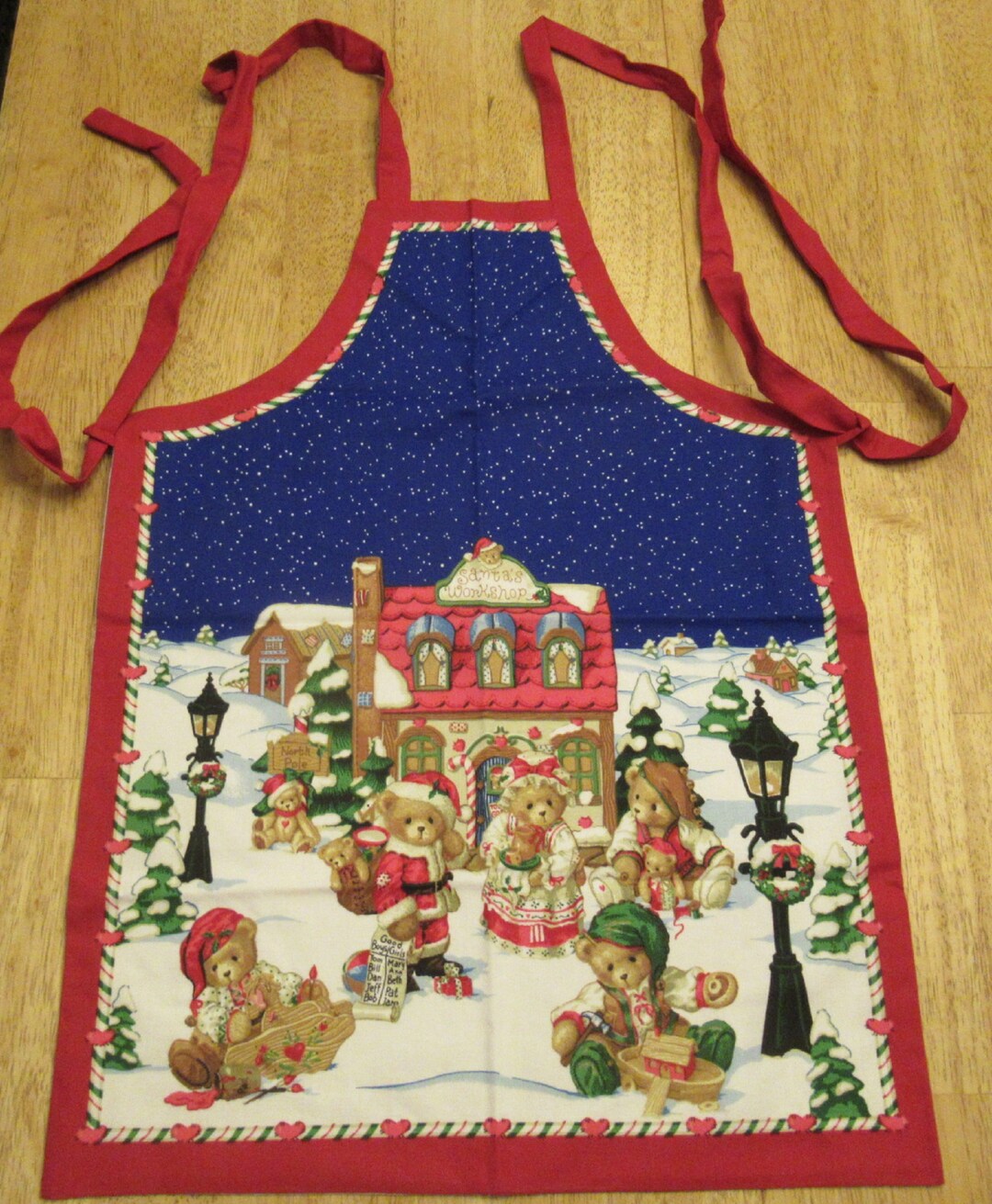 Christmas Apron, Childrens - Teddy Bear Christmas - OOP, Limited Qty - Etsy