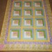 Touch of Spring Log Cabin Patchwork Quilt - Etsy