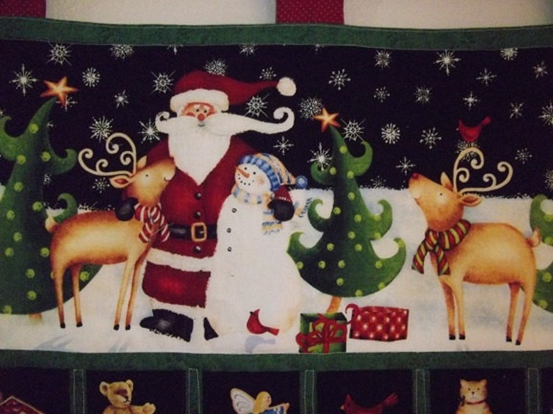 Christmas Advent Calendar W/painted Rod Ready to Hang - Etsy