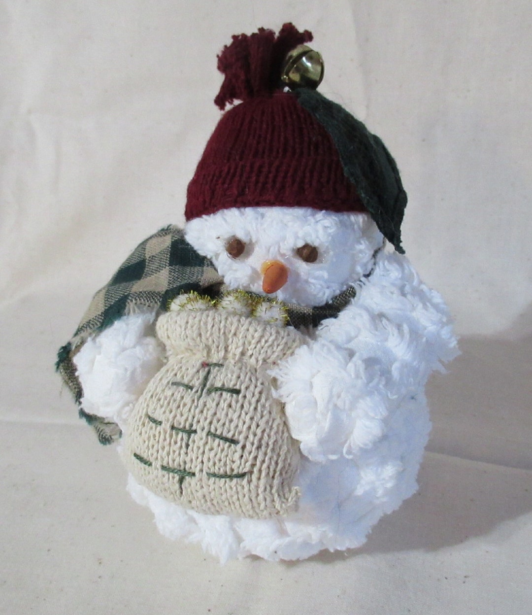 Christmas Decoration - Roly Poly Chenille Snowman - Etsy