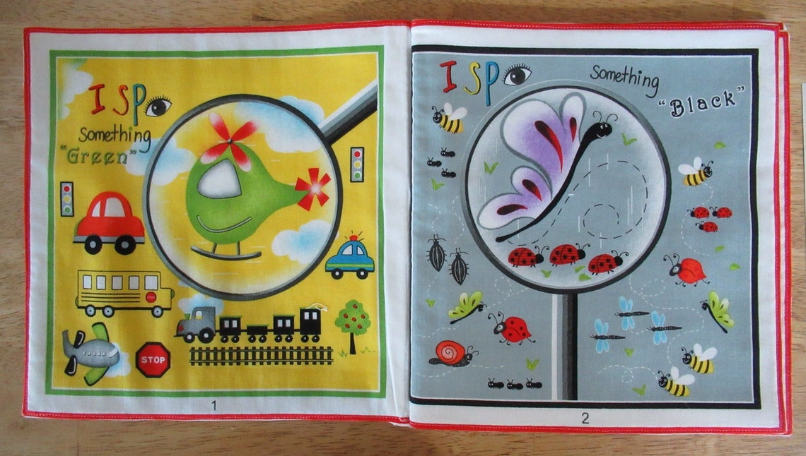 Fabric Soft Book I Spy Colors - Etsy