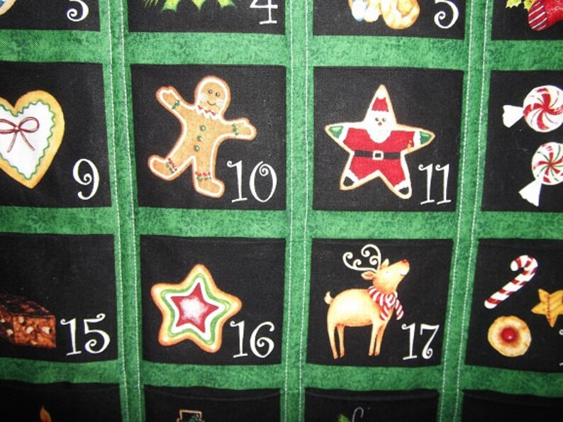 Christmas Advent Calendar W/painted Rod Ready to Hang - Etsy
