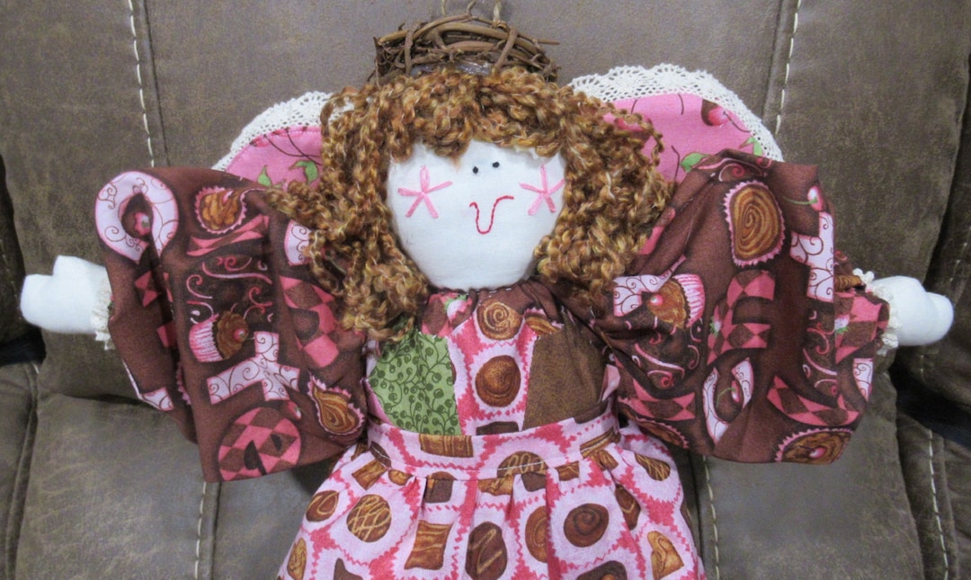 Soft Sculpture Doll - Quilted Angel - Chocolate Lovers Dream - Etsy